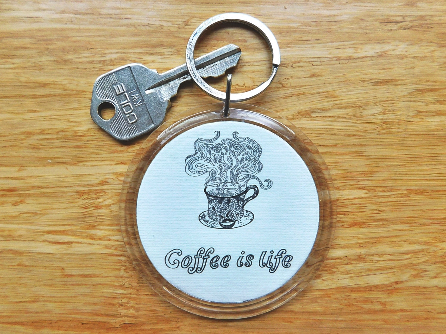 coffee key chains coffee is life coffee mug keychain