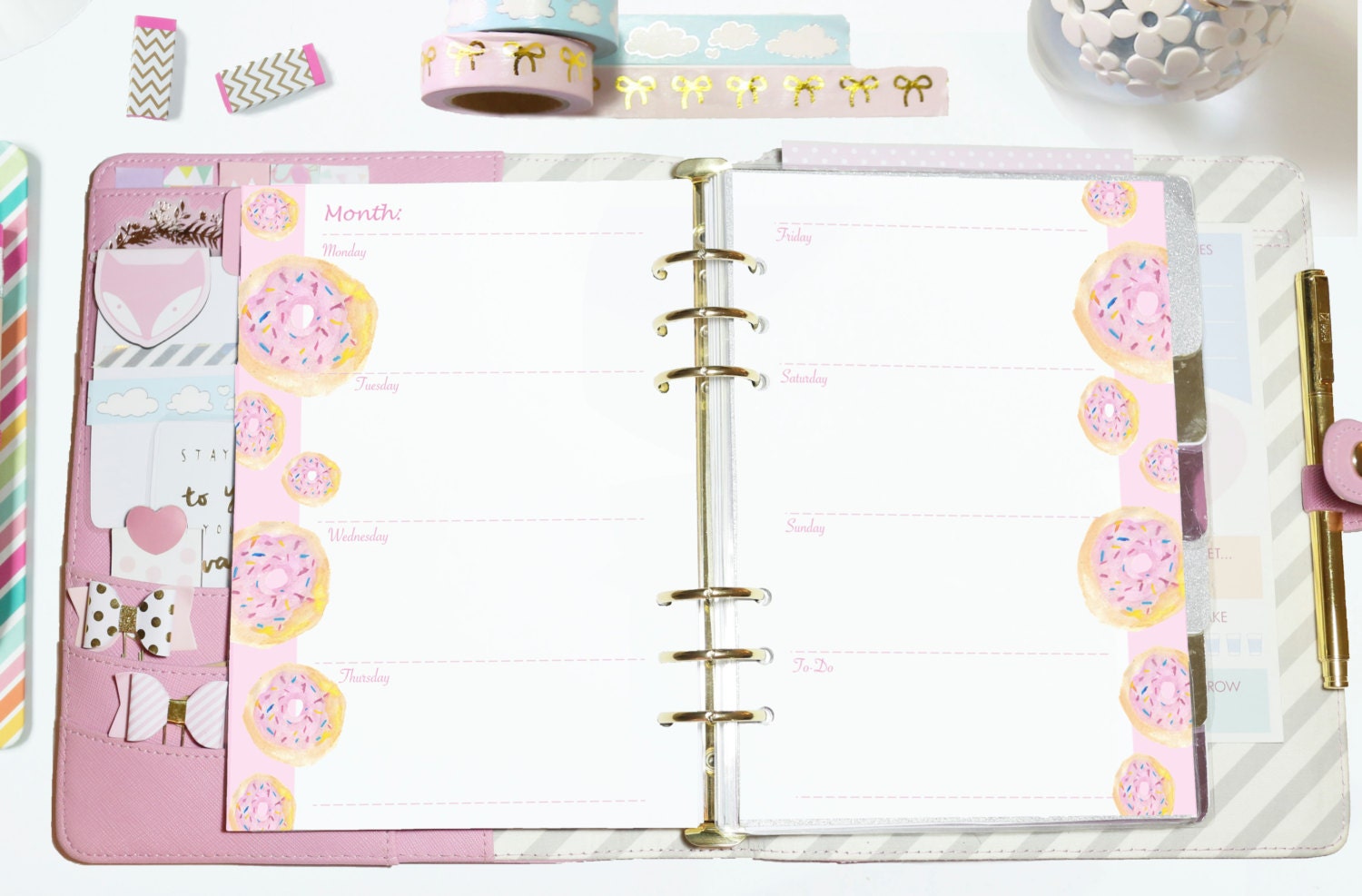 Weekly Planner A5 Planner Insert Productivity Planner Weekly Planner 