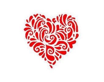 Heart stencil | Etsy