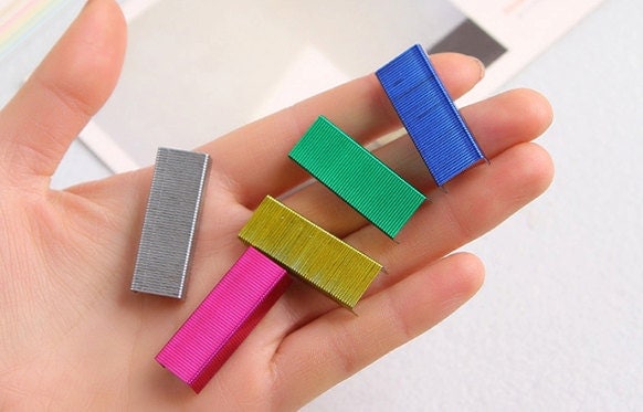 Color Staples for size 10 Mini Stapler Cute Rainbow Staples