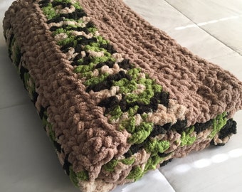 Crochet army blanket | Etsy