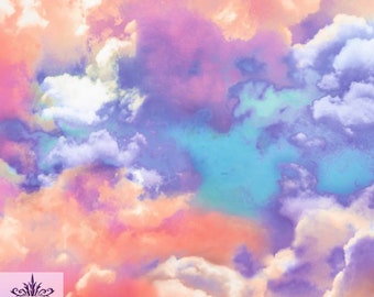 Cloud print fabric | Etsy