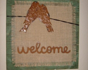 Birds welcome sign | Etsy