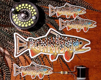 Fly fishing sticker | Etsy