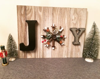 Joy metal sign | Etsy