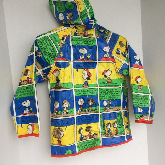 Items similar to Vintage 1980s Snoopy Peanuts Rain Coat Children's Size ...