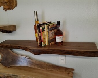 Live edge shelf | Etsy