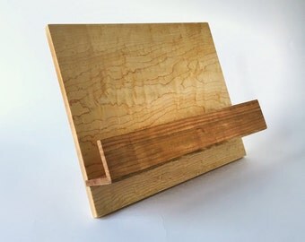 Wood cookbook stand | Etsy