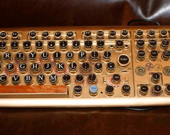 Steampunk keyboard | Etsy