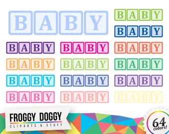 Baby blocks clip art | Etsy