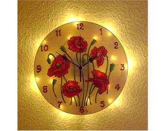 Poppy clock | Etsy