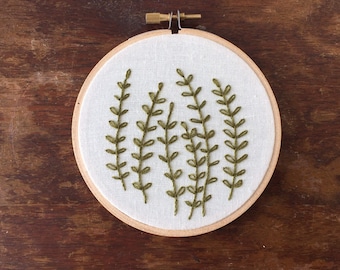 Items similar to Embroidered plant two - embroidery art on Etsy