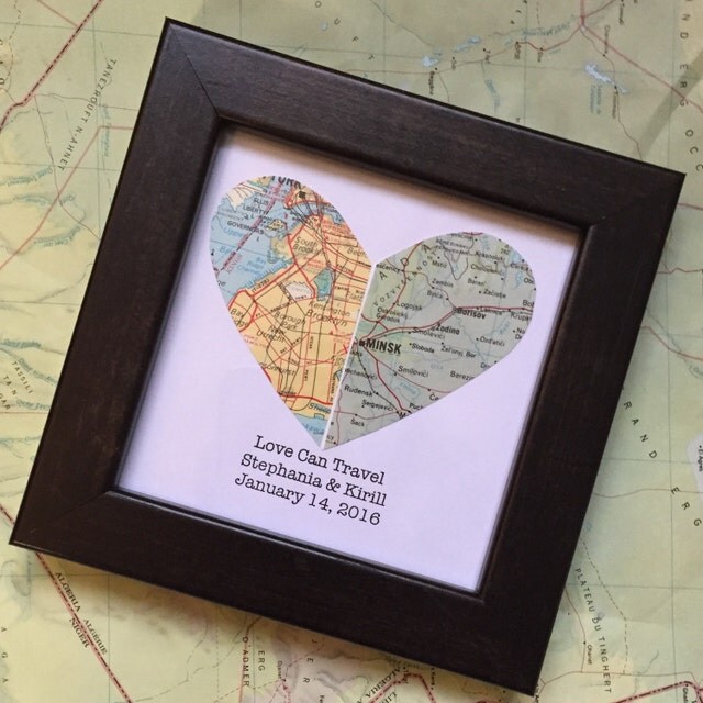 Map Picture Frames and Art Customized by You by ekra on Etsy
