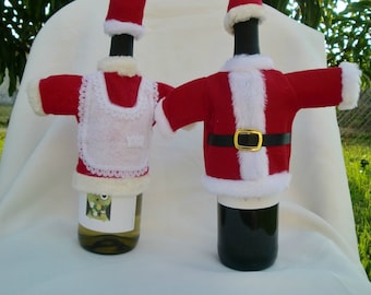 Santa wine bottle | Etsy