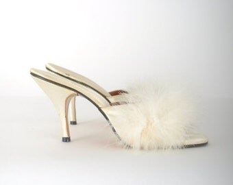 Marabou slippers | Etsy