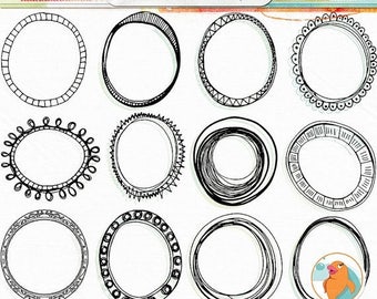 Oval frame clipart | Etsy