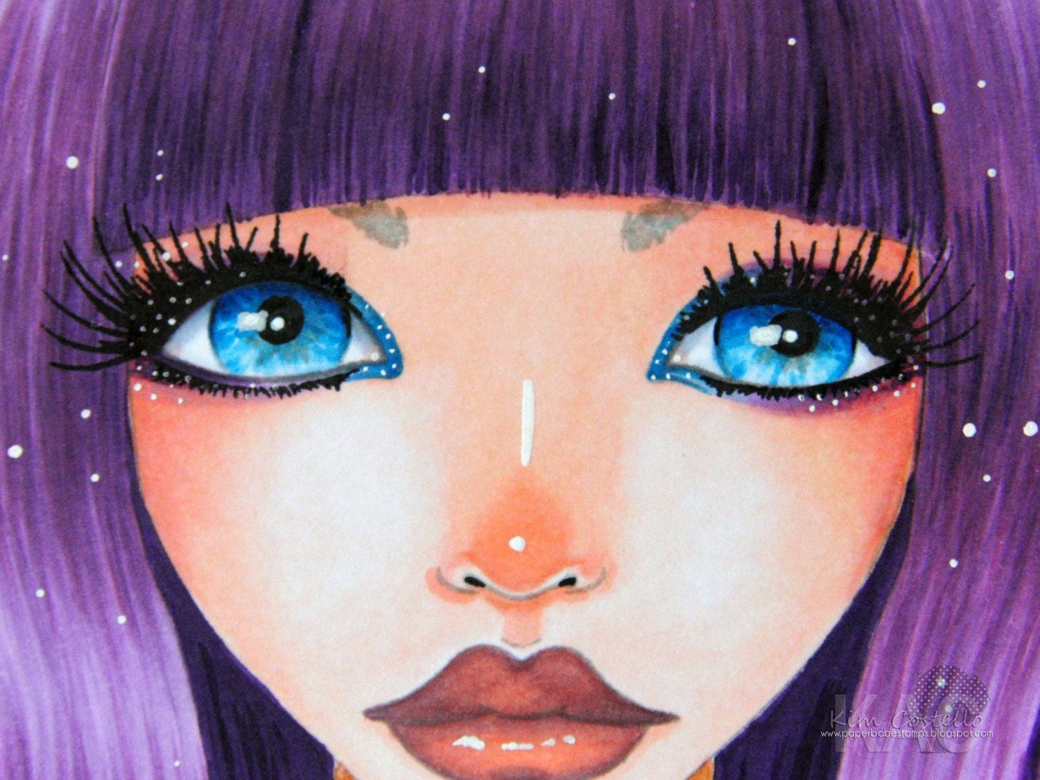Female Face Stamp Set Paperbabe Stamps Clear Photopolymer