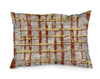 Rust grey pillow | Etsy
