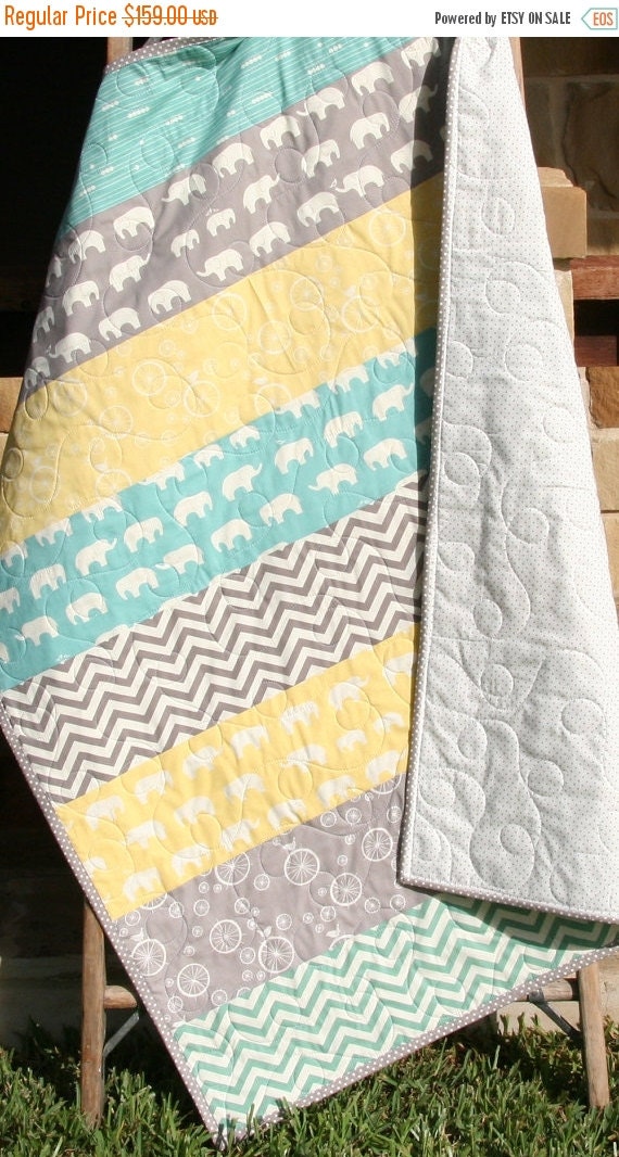Gender Neutral Quilt Organic Birch Fabrics by SunnysideDesigns2