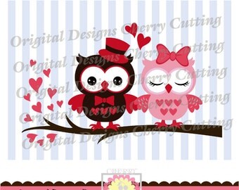 Valentine's Day Sweet Owls digital clipart set-Personal