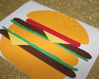 Hamburger card | Etsy