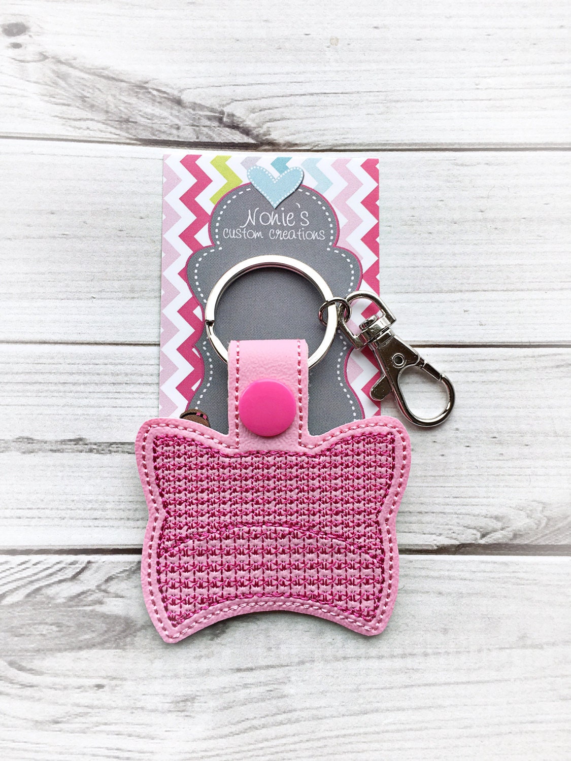 Cat Hat Keychain Cat Hat Key Chain Pink Cat Hat Cat