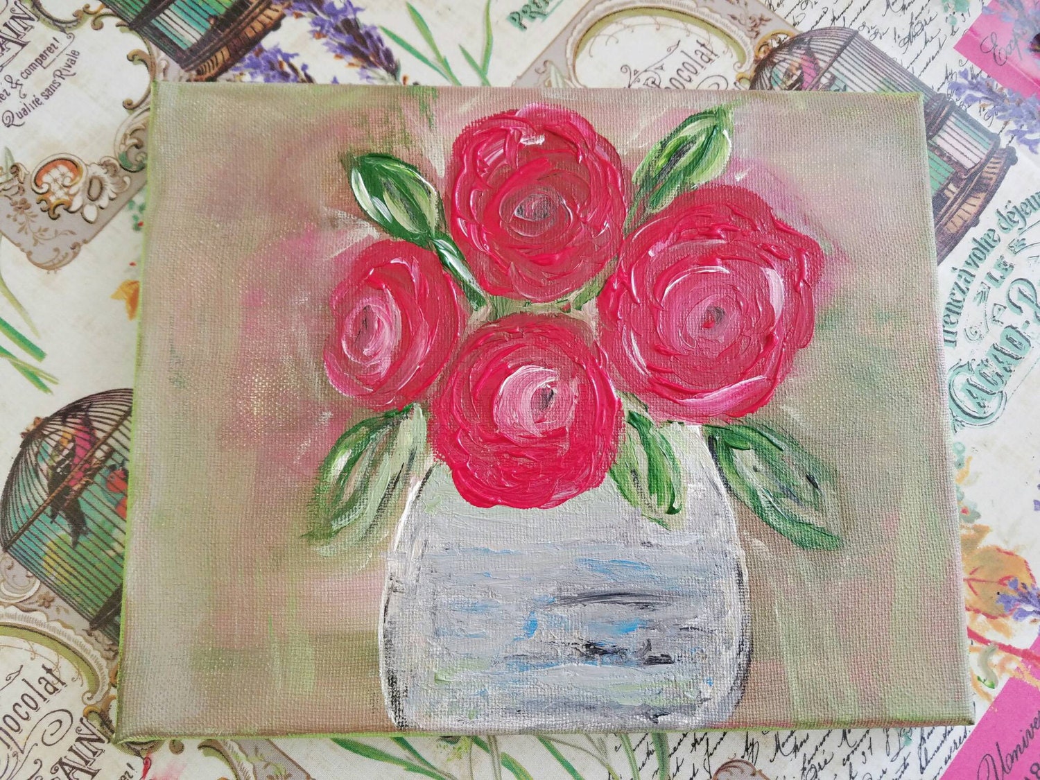 Beautiful Red Bouquet Painting