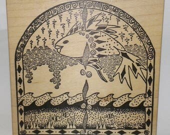 Ocean wave stamp | Etsy