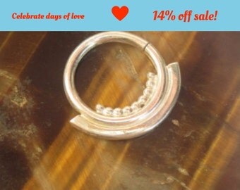 Gold nose ring Aztec nose ring Indian nose by ShirazelohevJewelry