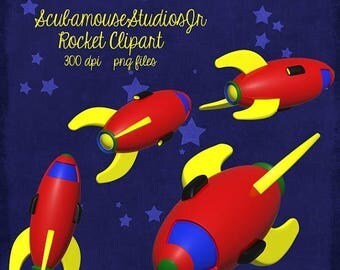 Rocket clipart | Etsy