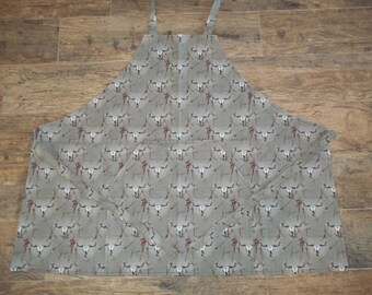 Butcher Style Apron made from Vintage fabric