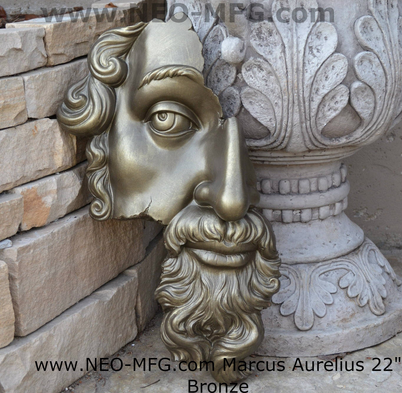 Marcus Aurelius Antoninus Augustus 3D Portrait Face Wall