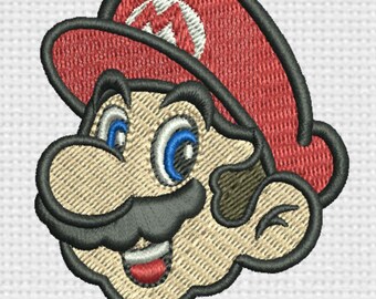Mario embroidery | Etsy