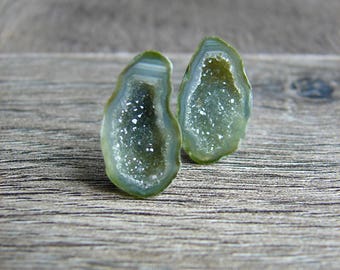 Raw Rough Diamond Rings Geode Crystal & Stone by Gemologies