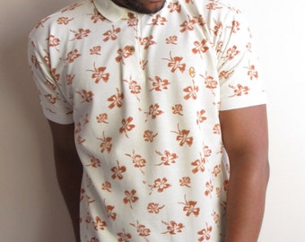 Floral polo shirt | Etsy