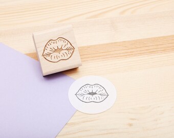 Lips stamp | Etsy