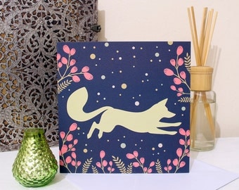 Fox card | Etsy
