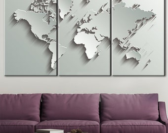 White world map | Etsy