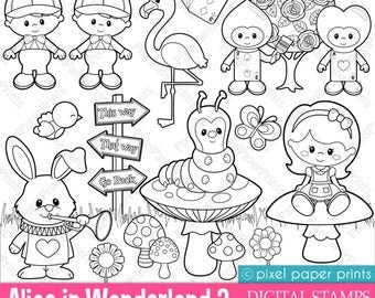 Alice in Wonderland Clip Art Set