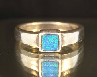 Lab created Opal ring 14k Gold-filled Wire wrapped ring