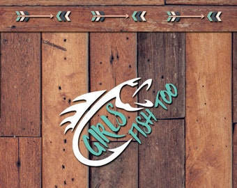 Fishing window decal | Etsy