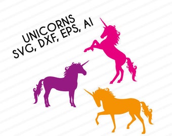 Unicorn clip art | Etsy