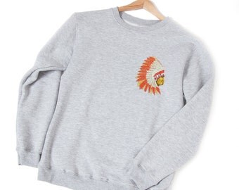 Indian sweatshirt | Etsy