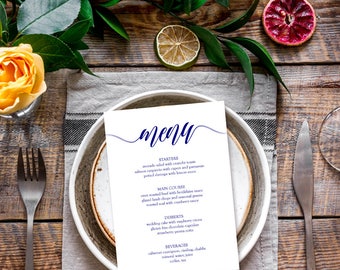 Printable menu blank | Etsy