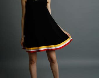 Black trapeze dress | Etsy