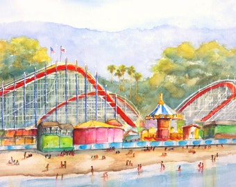 Roller coaster art | Etsy