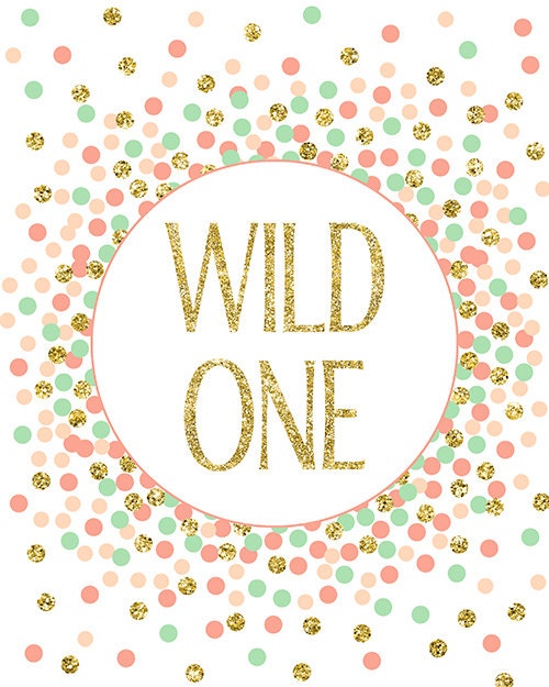 Wild One Print Wild One Sign First Birthday Party Decorations