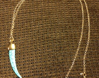 Gold tooth necklace | Etsy