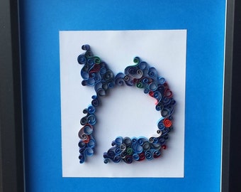 Quilled monogram | Etsy