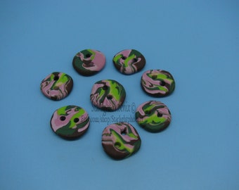 Items similar to Green or Red Apple Buttons, polymer clay, handmade ...